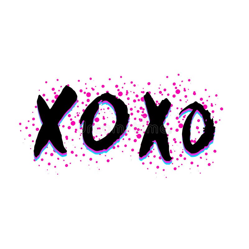 XO XO Text. Vector Illustration Stock Vector - Illustration of ...