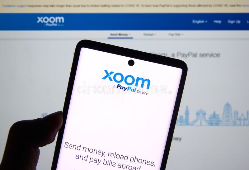 Xoom Mobile Application and Logo. it is a PayPal Service of Electronic ...