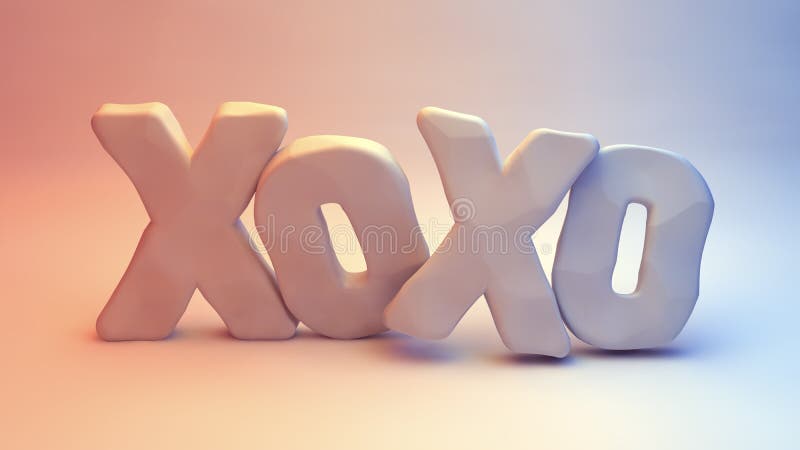XOXO-Hugs and kisses stock illustration. Illustration of word - 57325240