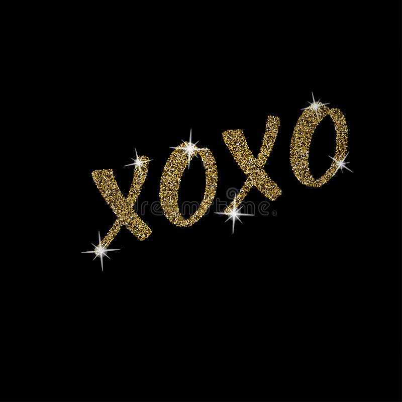 Xoxo - Letras Handdrawn Libres De La Tipografía Con Textura De Oro ...