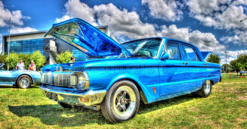 XP azul Ford Falcon foto de stock editorial. Imagem de brilhante - 53125753