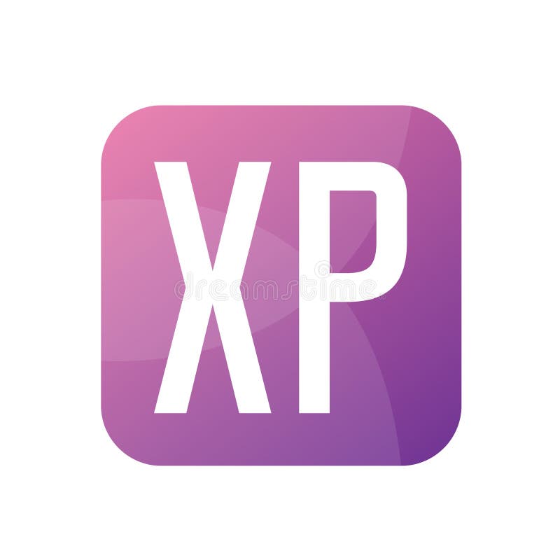 XP Letter Logo Design with Simple Style Stock Illustration ...