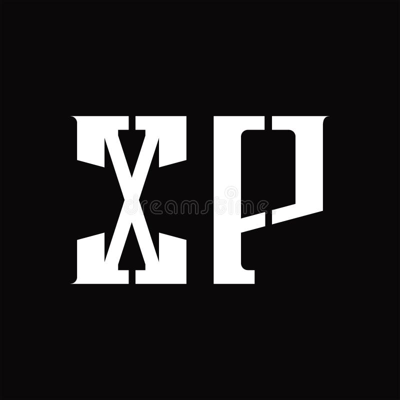 XP Logo Monogram with Middle Slice Design Template Stock Vector ...