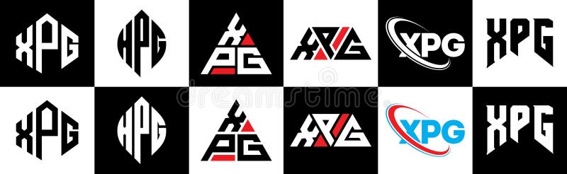 XPG Letter Logo Design in Six Style. XPG Polygon, Circle, Triangle ...
