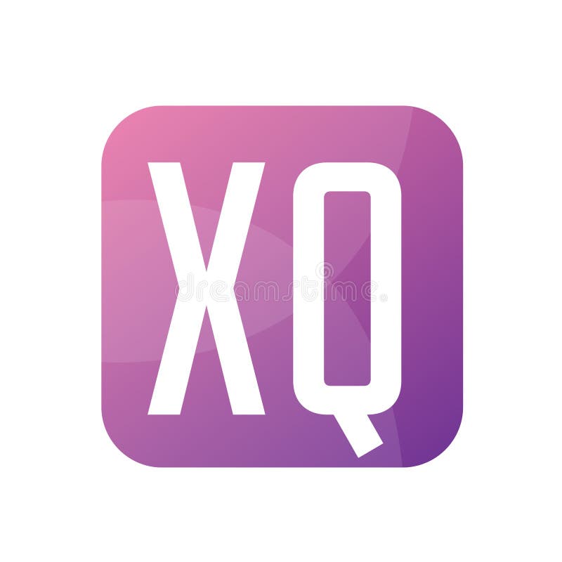 XQ Letter Logo Design with Simple Style Stock Illustration ...