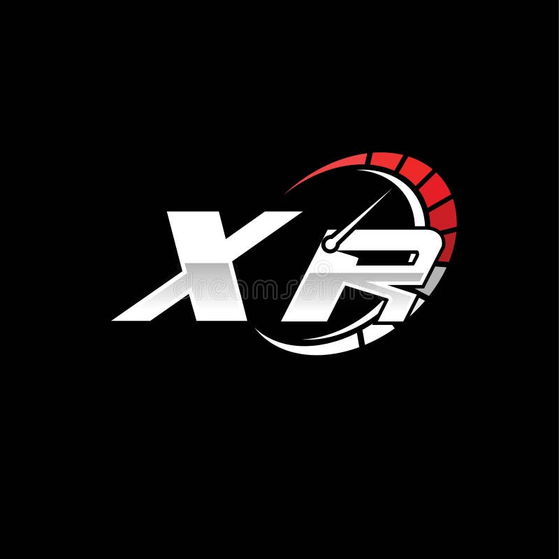 XR Logo Letter Speed Meter Racing Style Stock Vector - Illustration of ...