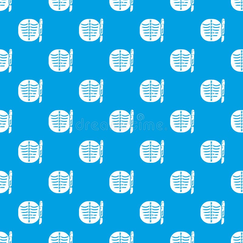 Xray of Rib Pattern Vector Seamless Blue Stock Vector - Illustration of ...