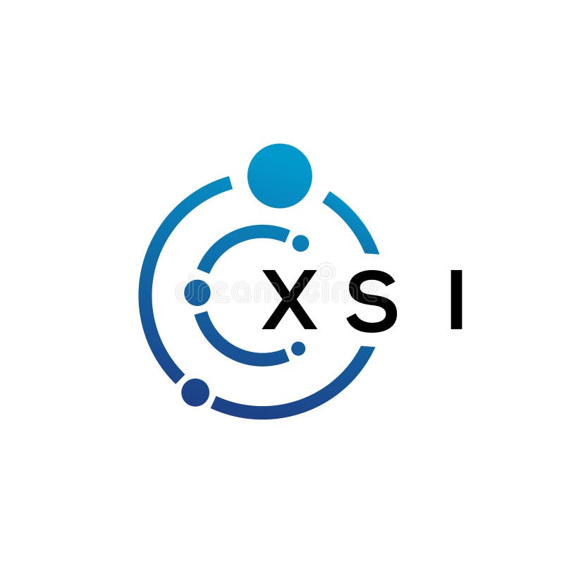 XSI Letter Technology Logo Design on White Background. XSI Creative ...