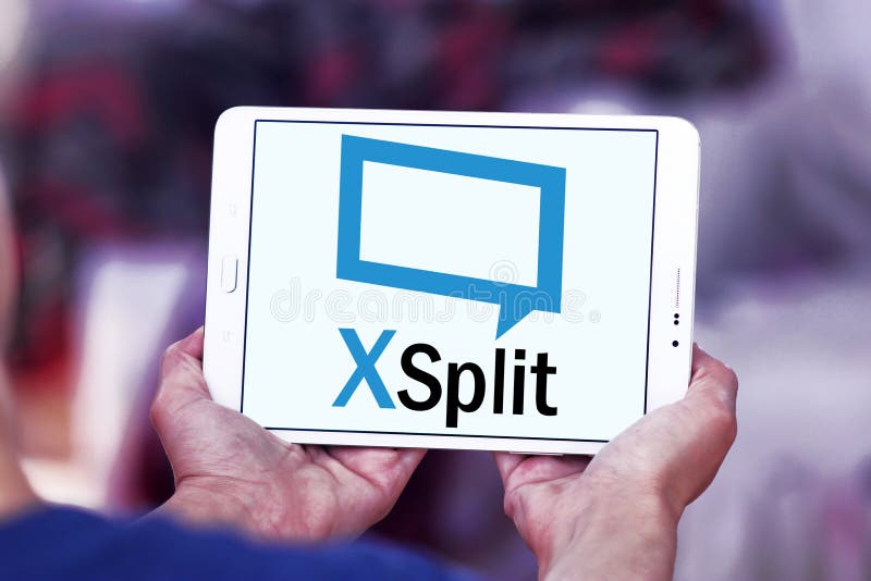 XSplit application logo editorial photo. Image of brands - 114445016
