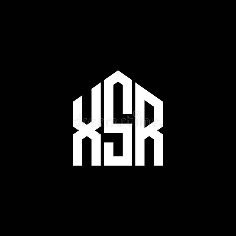 XSR Letter Logo Design on BLACK Background. XSR Creative Initials ...