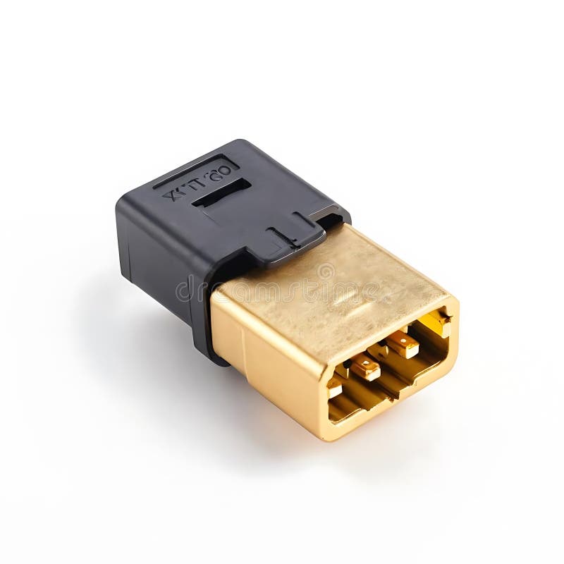 XT60 Connector Isolated on a White Background Stock Image - Image of ...