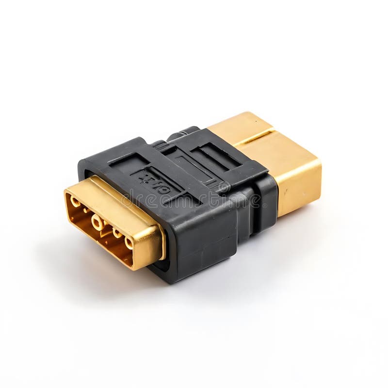 XT60 Connector Isolated on a White Background Stock Photo - Image of ...