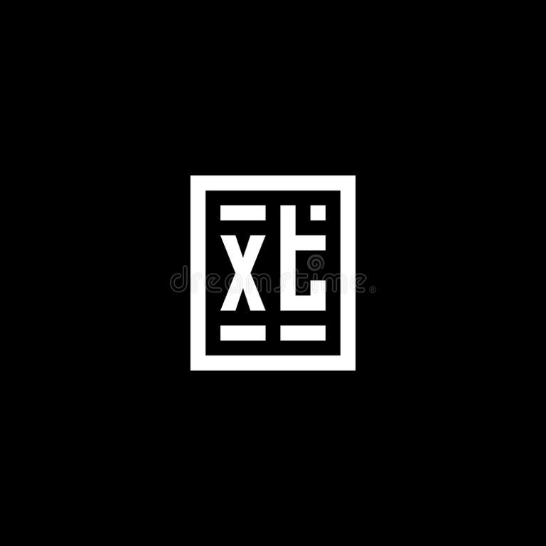 XT Initial Logo with Square Rectangular Shape Style Stock Vector ...