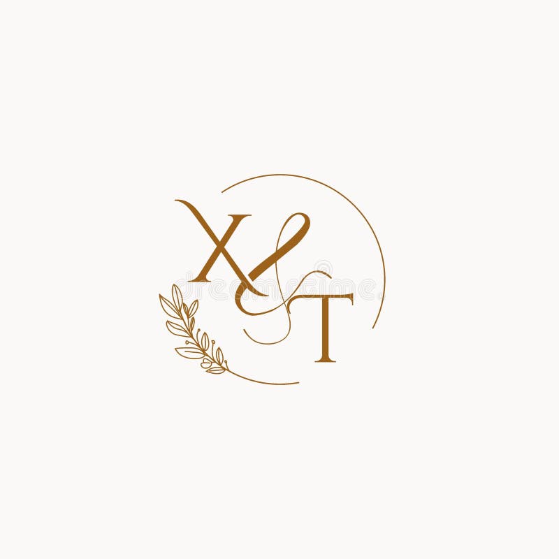 XT Initial Wedding Monogram Logo Stock Illustration - Illustration of ...