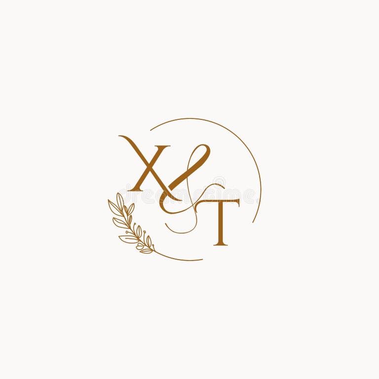 XT Initial Wedding Monogram Logo Stock Illustration - Illustration of ...