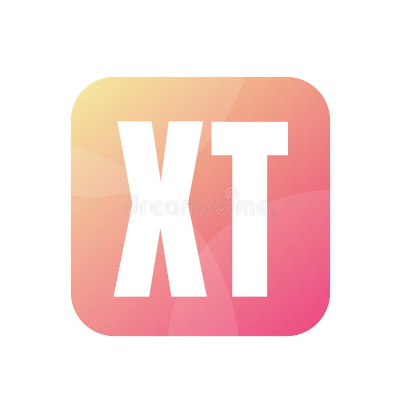 XT Letter Logo Design with Simple Style Stock Vector - Illustration of ...