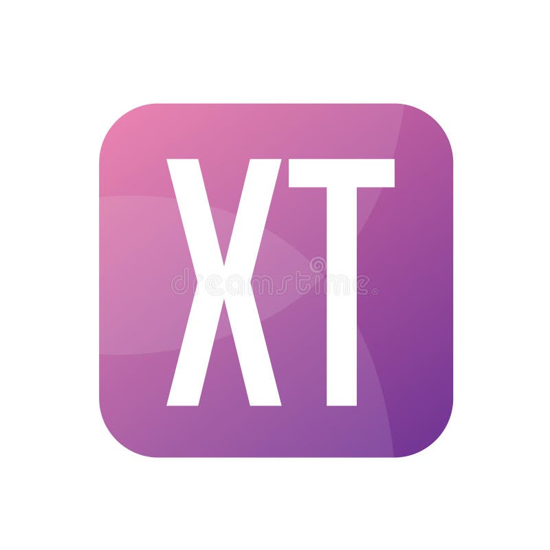 XT Letter Logo Design with Simple Style Stock Illustration ...