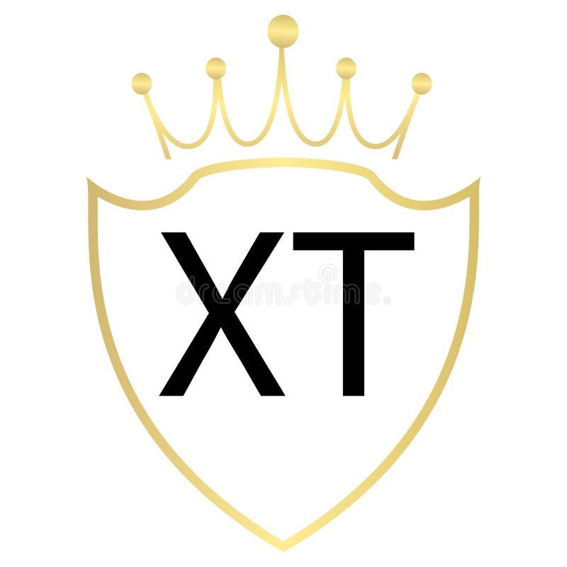 Xt Letter Logo Design with Simple Style Stock de ilustración ...