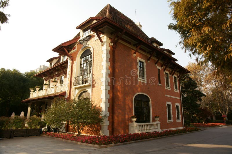 Xujiahui red house stock photo. Image of architecture - 22601688