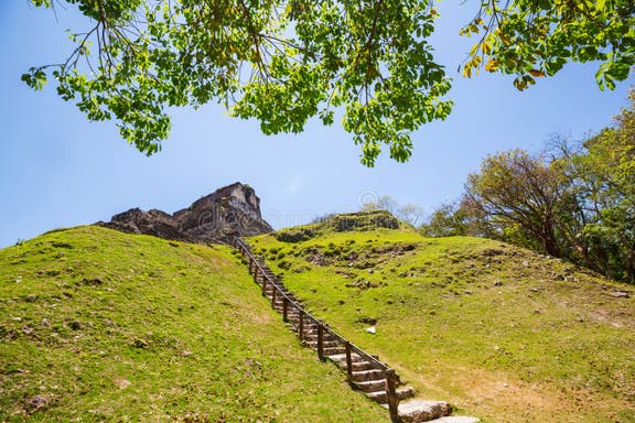 Pyramide in Belize stock image. Image of mayan, nature - 278746809