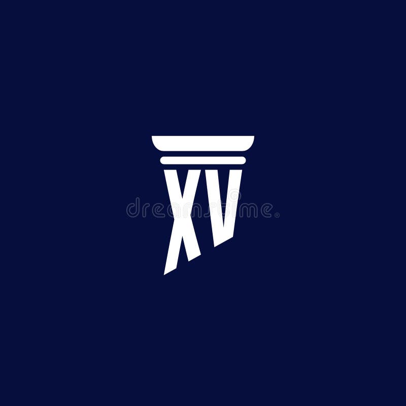 XV Initial Monogram Logo Design for Law Firm Stock Vector ...