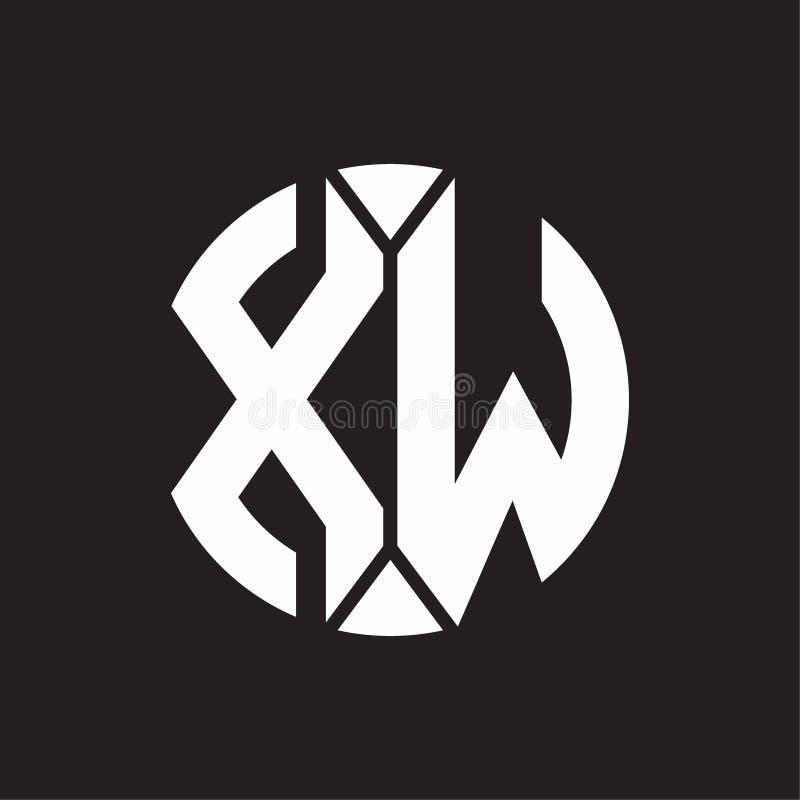XW Logo Monogram with Piece Circle Ribbon Style Stock Vector ...