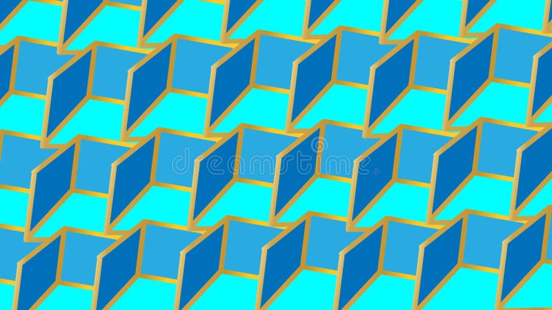 Gradient Blue Block with Gold Outer Outline, in Diagonal Lines Pattern ...