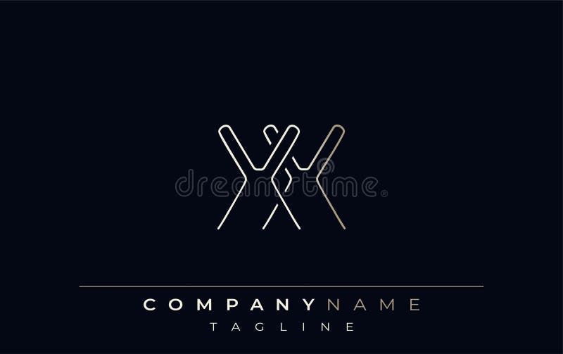 XX Abstract Line Style Logo Stock Vector - Illustration of trendy ...