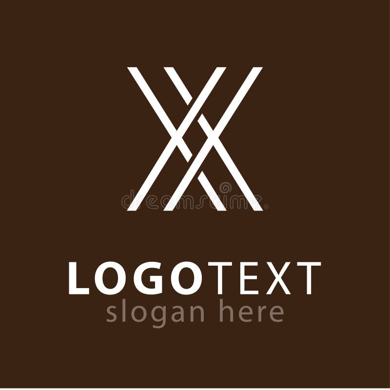 XX Letter Line Logo Element Stock Vector - Illustration of line, frame ...