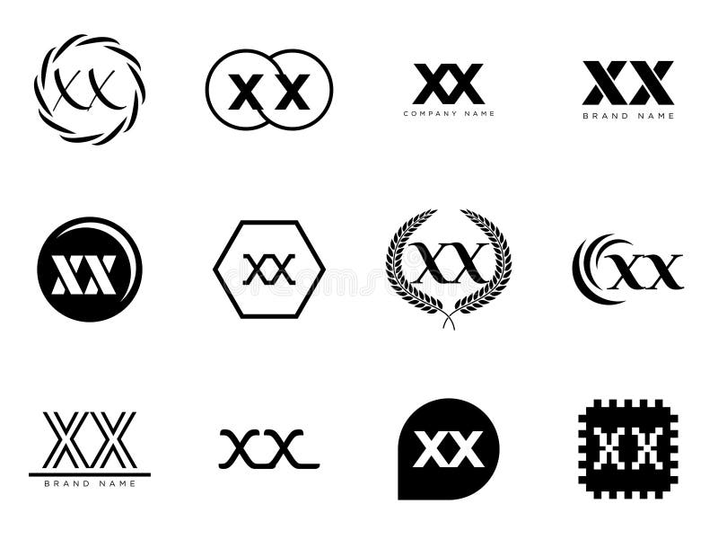 XX Logo Company Template. Letter X and X Logotype Stock Illustration ...