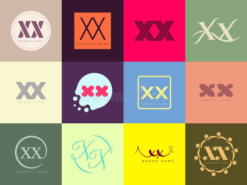 XX Logo Company Template. Letter X and X Logotype Stock Vector ...