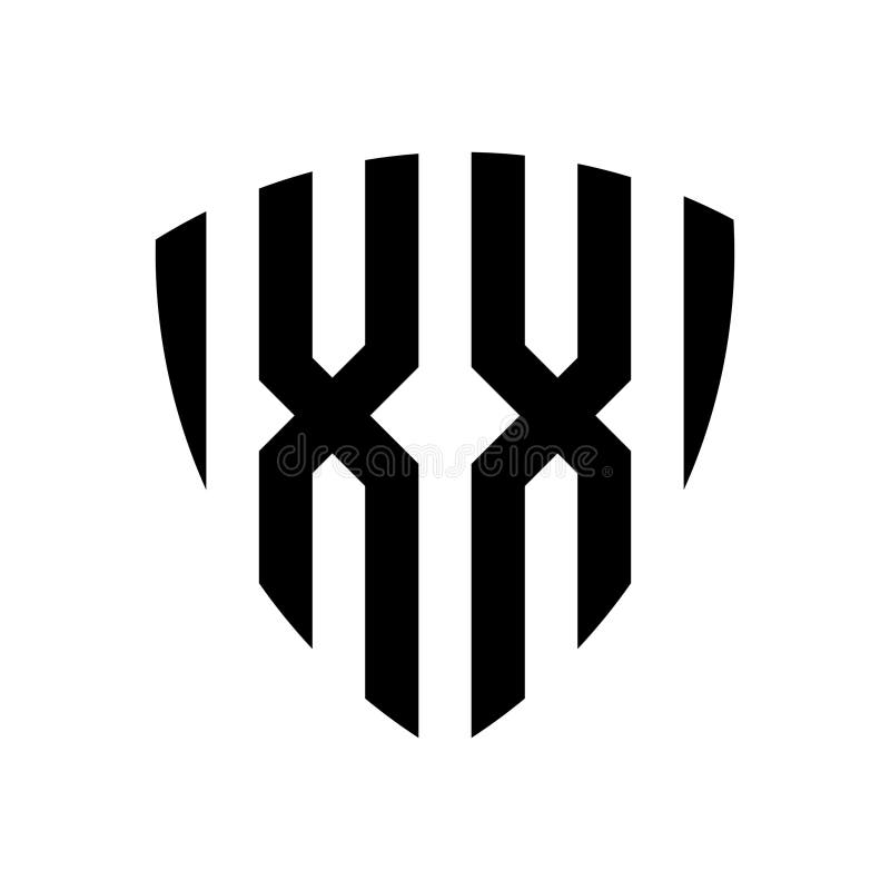 Xx Logo Monogram with Shield Shape Design Template Stock Vector ...
