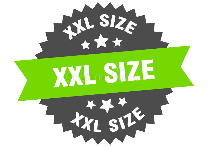 Xxl Size Sign. Xxl Size Circular Band Label. Xxl Size Sticker Stock ...