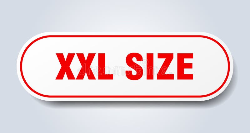 Xxl size sticker stock vector. Illustration of extra - 120414160