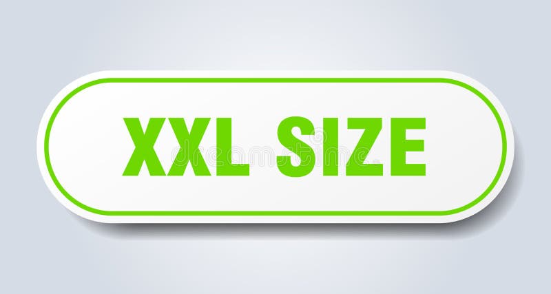 Xxl size sticker stock vector. Illustration of extra - 120414160