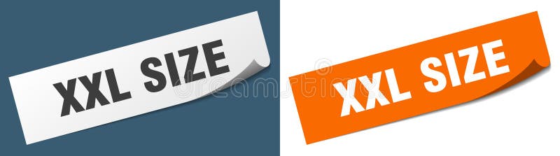Xxl Size Sticker. Xxl Size Sign Set Stock Vector - Illustration of ...
