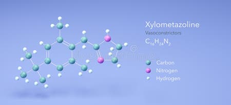 Xylometazoline Molecule, Molecular Structures, Vasoconstrictors, 3d ...