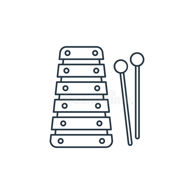 Xylophone Icon Vector from Kids Concept. Thin Line Illustration of ...