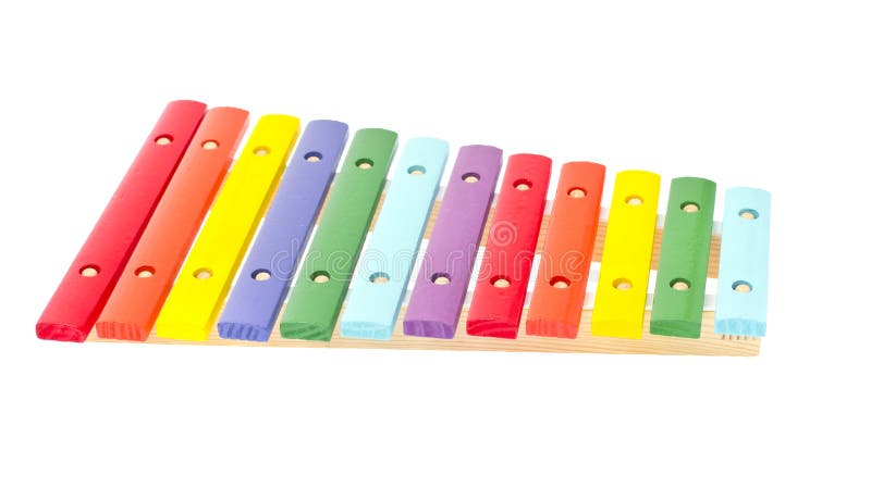 Xylophone Isolated on White Background Stock Photo - Image of coloring ...