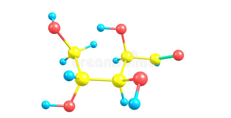Xylose Molecular Structure Isolated on White Stock Illustration ...