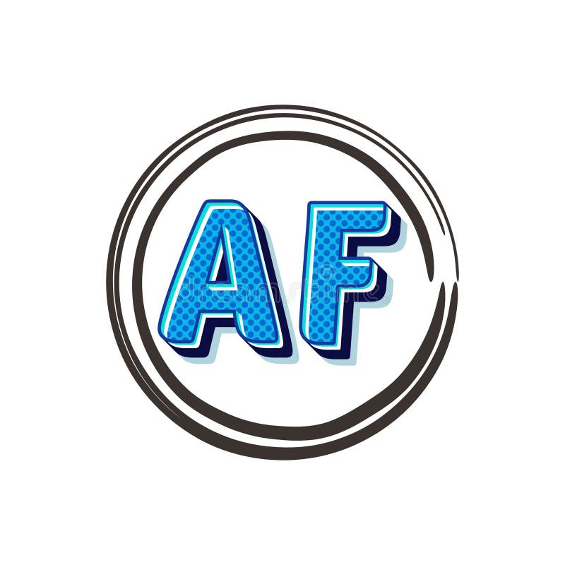AF Creative Unique Abstract Modern Geometric Vector Symbol Font Logo ...