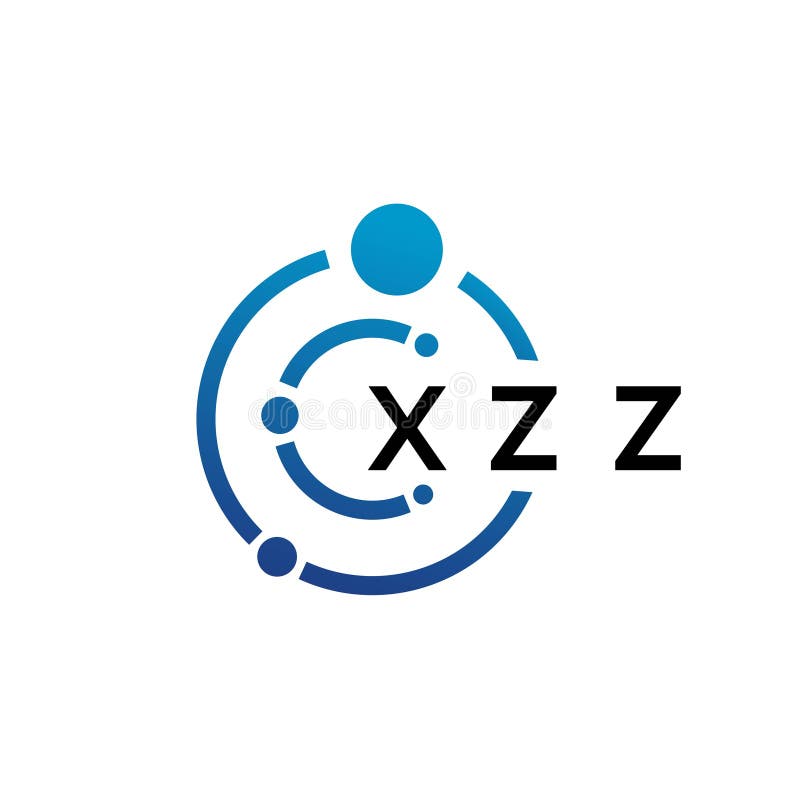 XZZ Letter Technology Logo Design on White Background. XZZ Creative ...