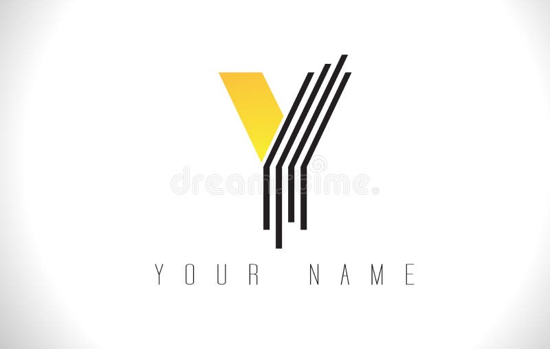 Y Black Lines Letter Logo. Creative Line Letters Vector Template Stock ...