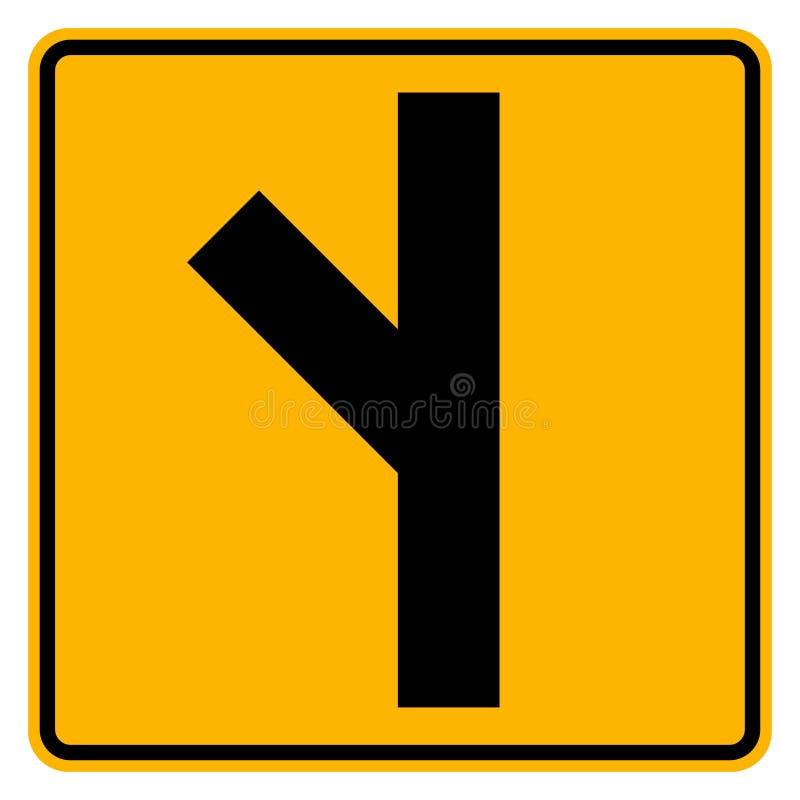 Y -Junction Traffic Road Sign,Vector Illustration, Isolate on White ...