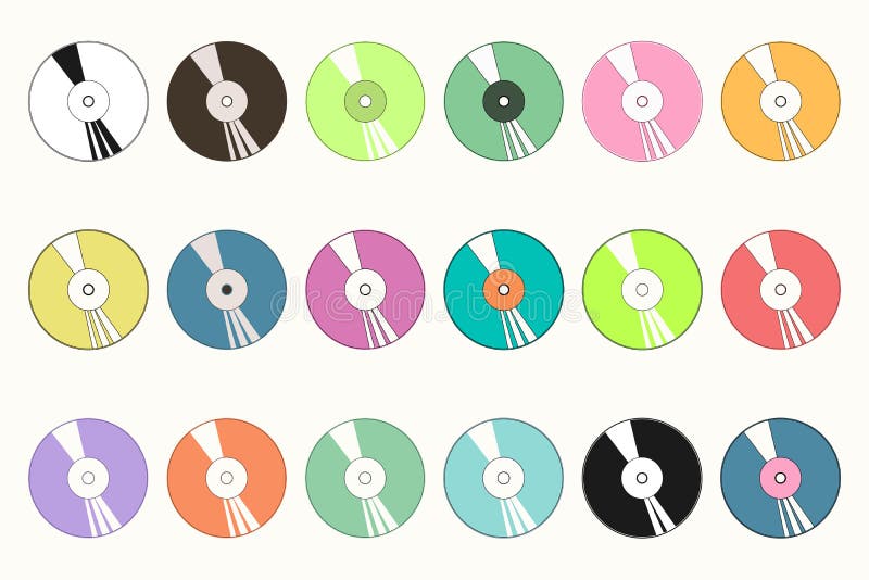 Y2K. Y2k Cd Set.Y2k Collection.Vector Set of Design Elements Stock ...