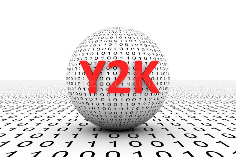 Y2K conceptual sphere stock illustration. Illustration of information ...
