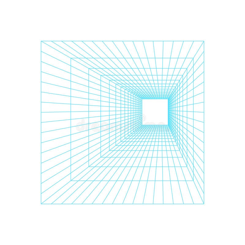 Y2k 3d Grid Vortex stock illustration. Illustration of line - 346724074