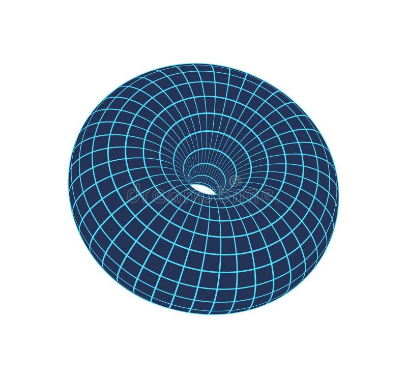 Y2k 3d Wireframe Torus stock illustration. Illustration of brutal ...