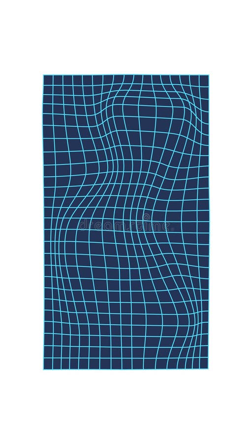 Y2k 3d Wireframe Wave stock illustration. Illustration of vortex ...