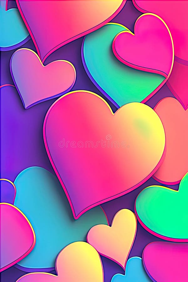 Y2K Nostalgia Pink Hearts Gradient Wallpaper Stock Illustration ...